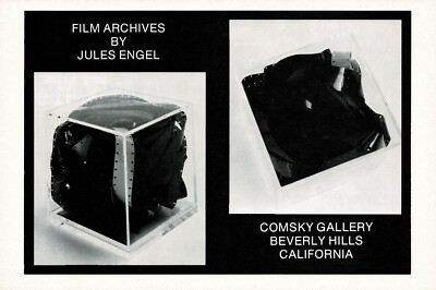 1970s Vintage Jules Engel Sculpture Art Comsky Gallery Original Print ...