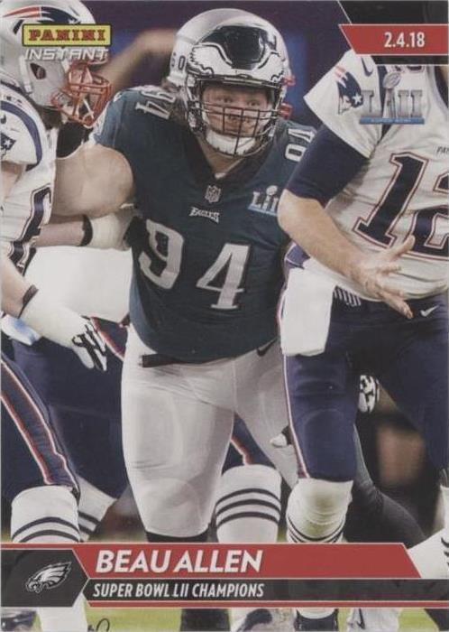 2017-18 Panini Instant NFL - Super Bowl Champions Beau Allen #551 /5714 ...