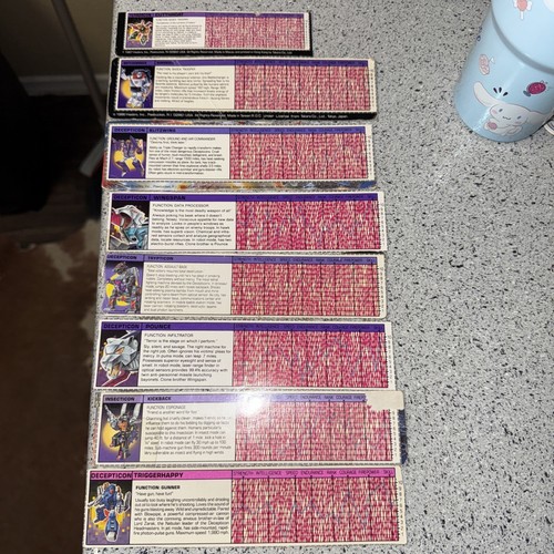 Transformers G1 TECH SPEC File Card Decepticon Set Original | eBay