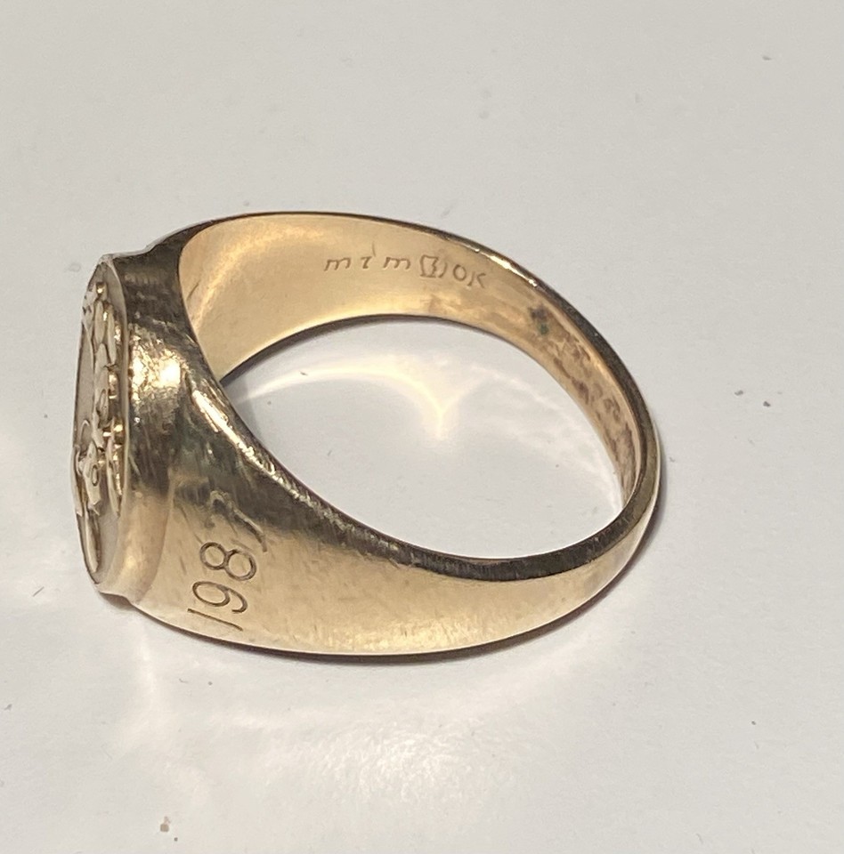 Mickey Mouse Cast Member Service Ring Disney 1987 Gold | eBay