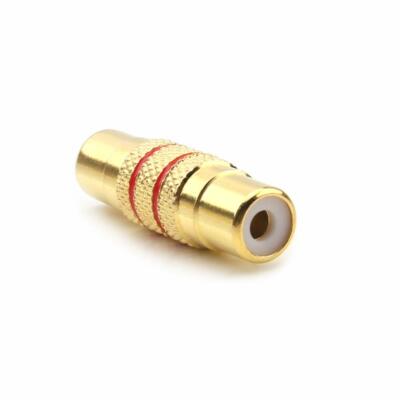 AV RCA Audio Video Female to Female Jack Coupler Adapter Connector Gold ...