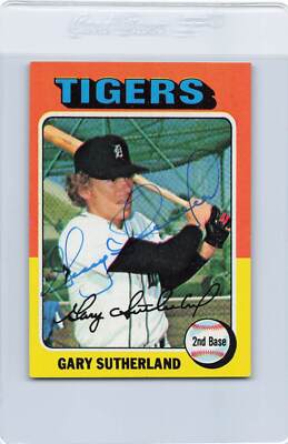 1975 Topps #522 Gary Sutherland Tigers Signed Auto *J9371 | eBay