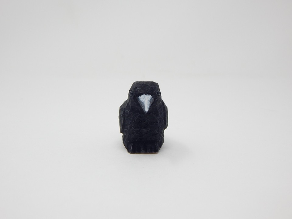 Raven Crow Figure Miniature Black Bird Statue Sculpture Decor Garden ...