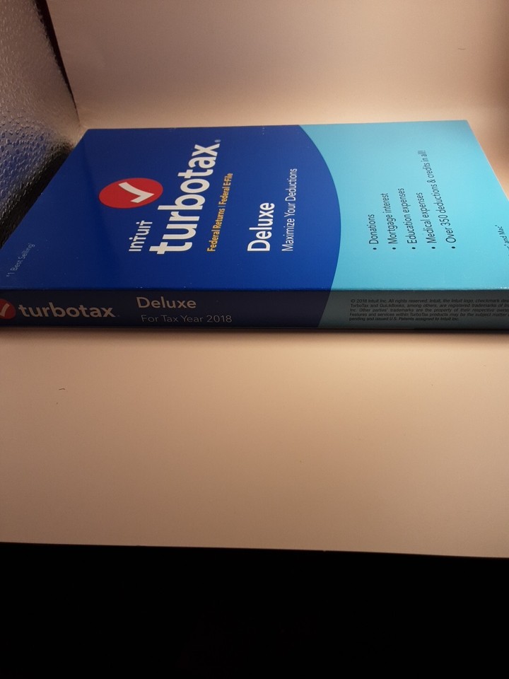 Intuit Turbo Tax Cd For 2018, Pre-owned Box With Cover | eBay