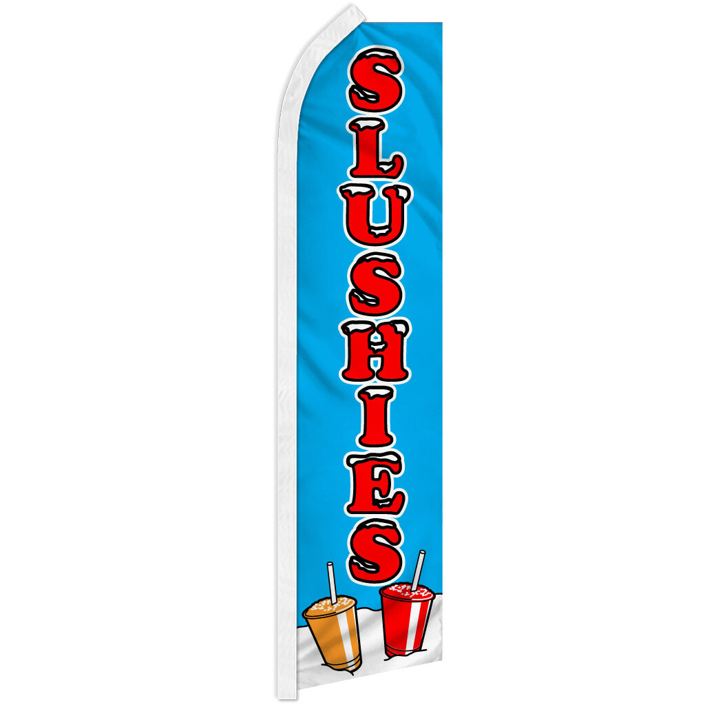 Slushies Advertising Swooper Feather Flutter Flag Concessions Drinks | eBay
