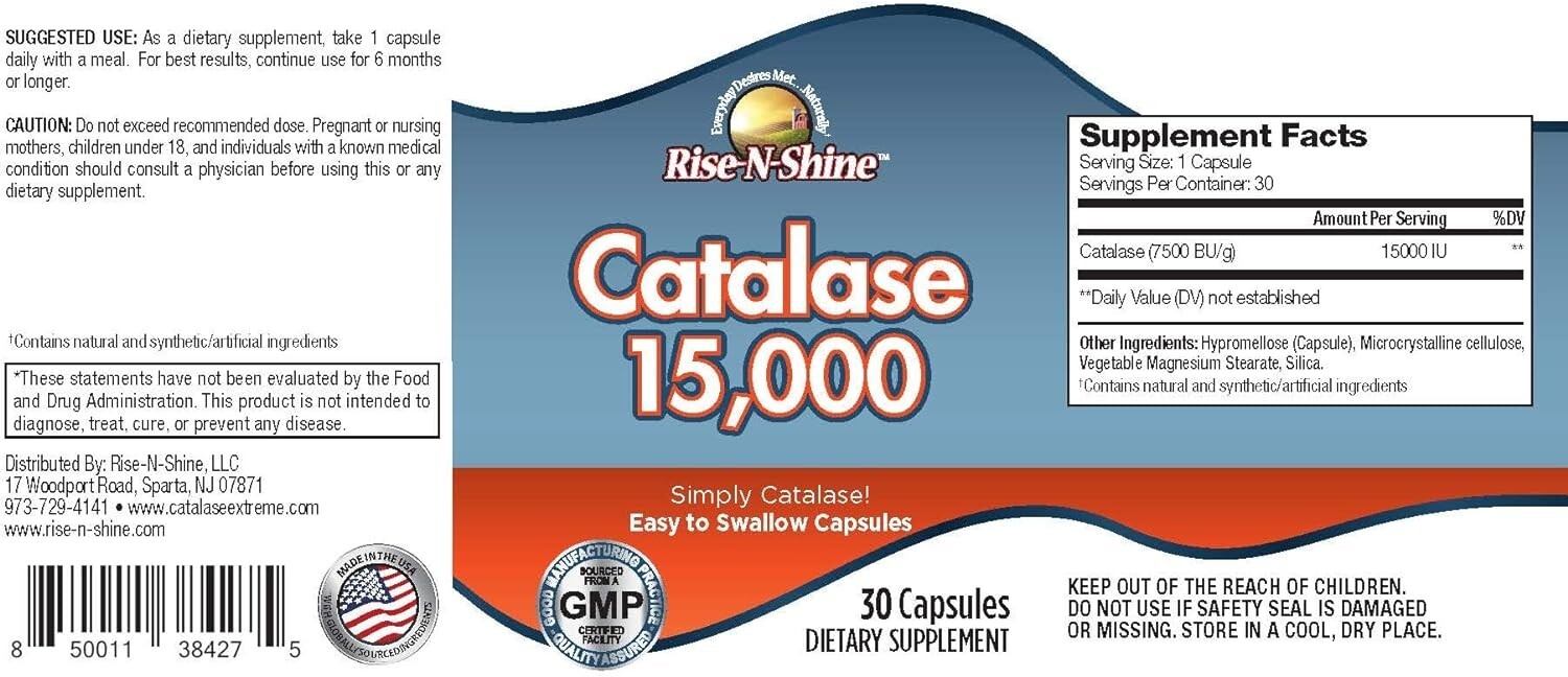 New Catalase 15,000-3 Bottles- 3 Month Supply -Pure Catalase Only ...