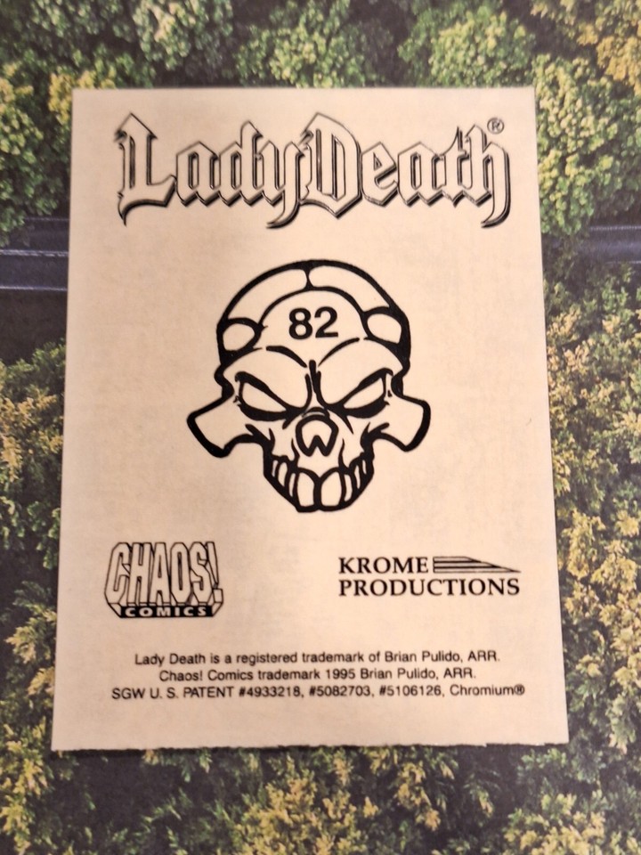 1995 Lady Death Series II 2 Chaos Comics Chromium Sticker - 82 Nice! | eBay