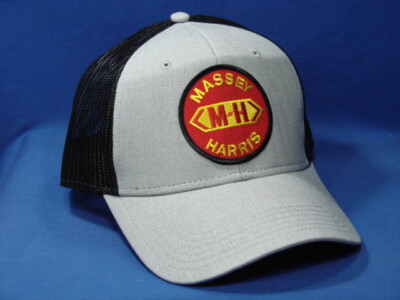 Massey Harris Tractor Hat - Heather Grey W/ Black Mesh - Snapback ...