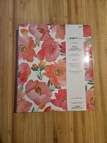 The Paper Studio 8.5x11 Post bound Scrapbook Album Pink Floral | eBay