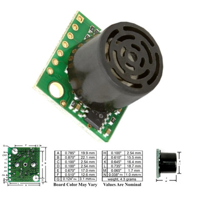 Maxbotix MB1010 LV-MaxSonar-EZ1 - High Performance Sonar Range Finder ...