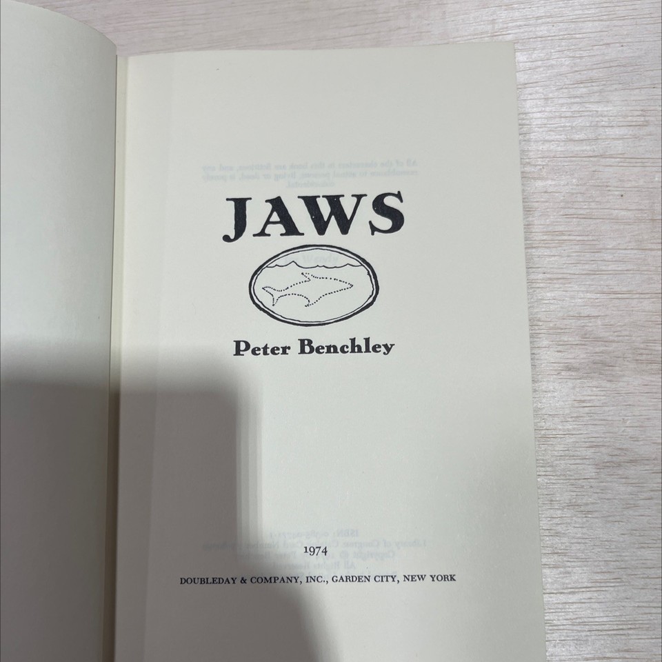jaws book, by peter benchley, 1974 Hardcover | eBay