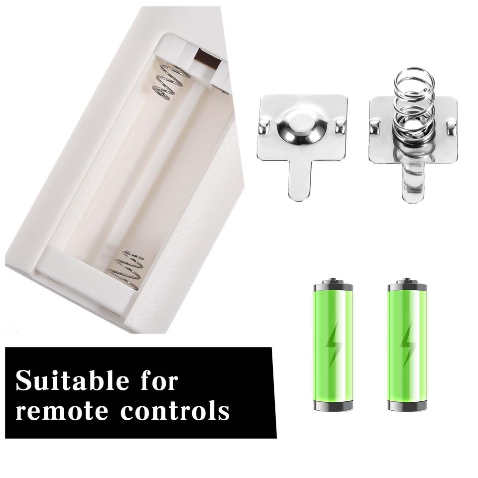 12 Pairs AA Battery Spring Contacts – Pos/Neg Converter Plates for ...