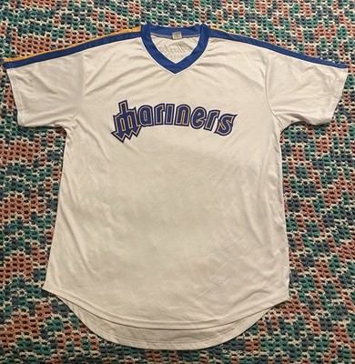 Seattle Mariners Retro Logo Promo Jersey T Shirt Sz XL White Double ...