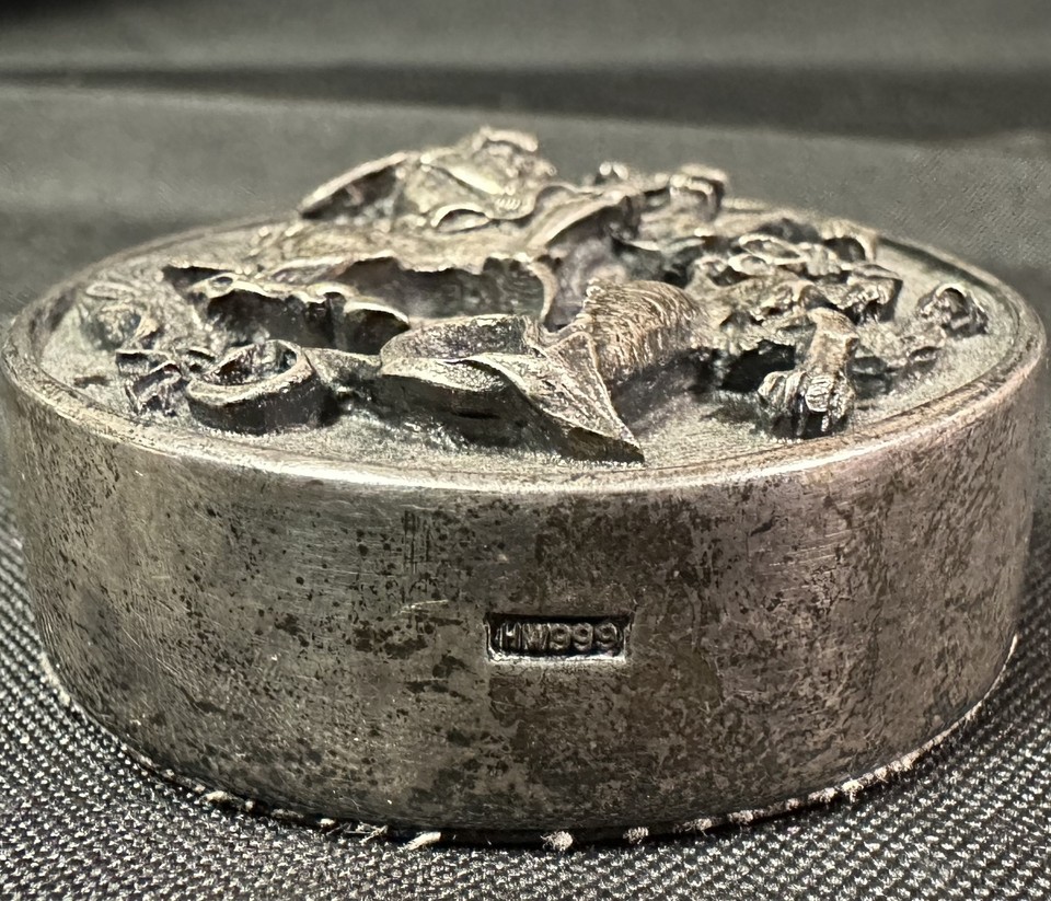 Vintage Henryk Winograd Silver Paperweight High Relief 999 St George vs ...