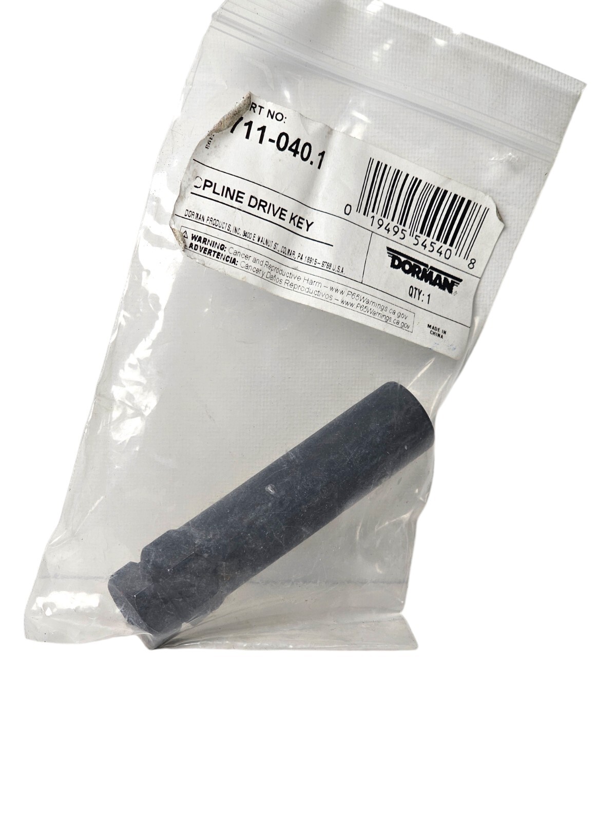 New-6-Spline Drive Wheel Lock Key Dorman 711-040.1 Hex Fits 19mm & 21mm ...