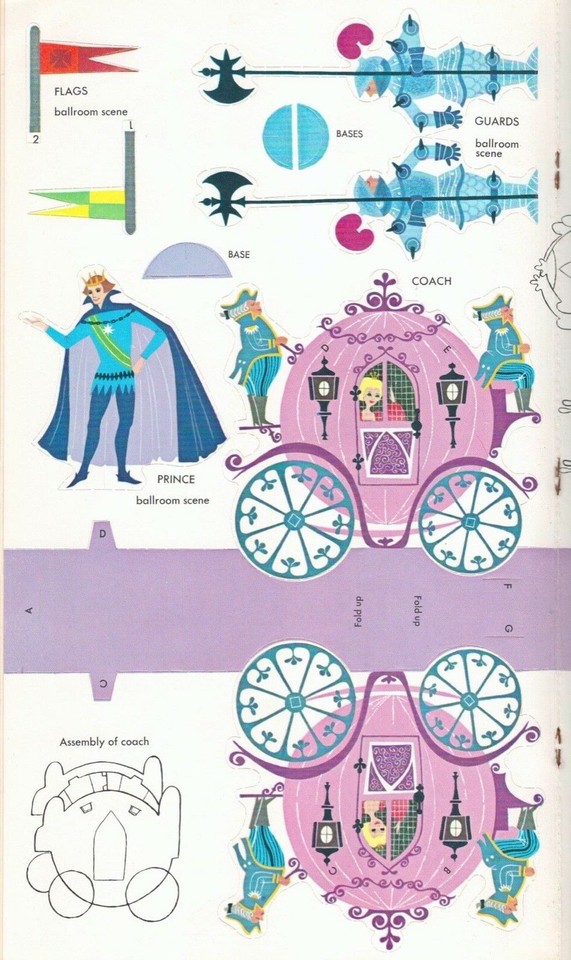 VINTAGE 1962 CINDERELLA PUNCH OUT PAPER DOLL UNCT RARE ORG SZ LASER ...