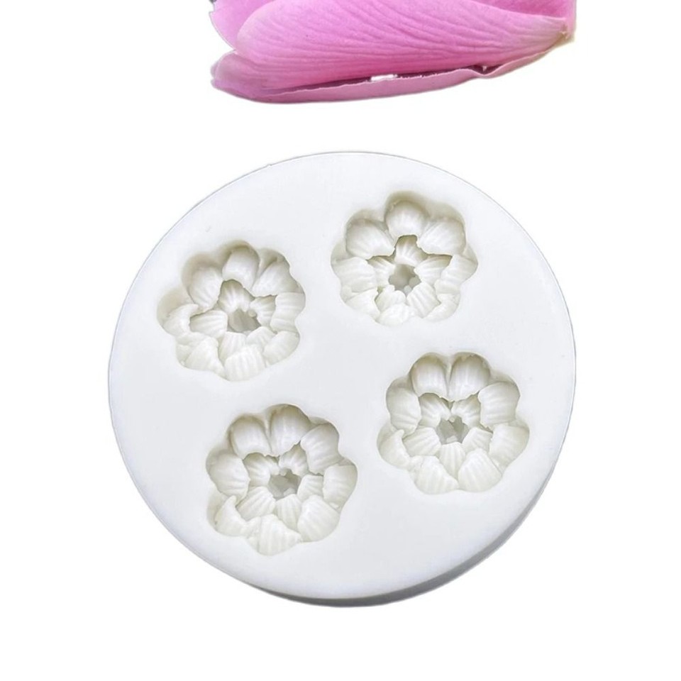 DIY Crafts Flower Shape Mold Double Layered Cherry Blossoms Epoxy Mould ...