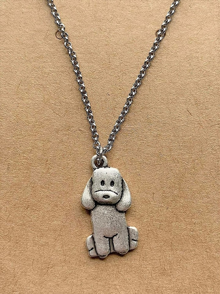Goldendoodle Labradoodle Charm Necklace, Golden Lover Gift, Silver ...