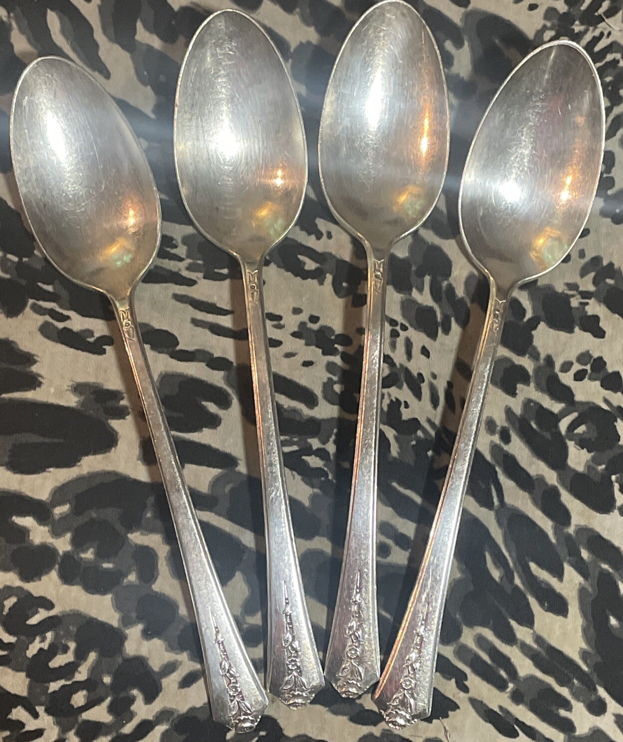 Set Of 4 Spring Garden By Holmes & Edwards Inlaid IS Silver Plate ...
