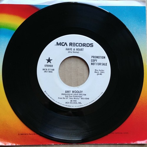 AMY WOOLEY Have A Heart DJ PROMO 45 7" POP VOCAL MCA Records Vinyl | eBay