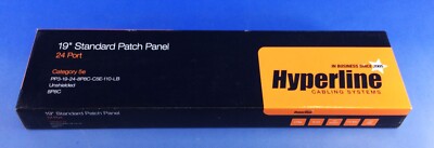 Hyperline 5e ,24 Port UTP Patch Panel w/Cap & Rear PN: PP3-19-24-8P8C-C5E-110-LB | eBay