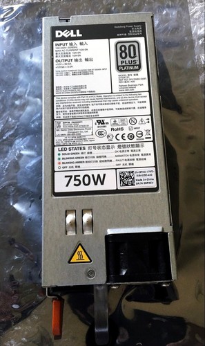 DELL PowerEdge 750W 80 Plus Platinum Power Supply Model D750E-S1 DP/N ...