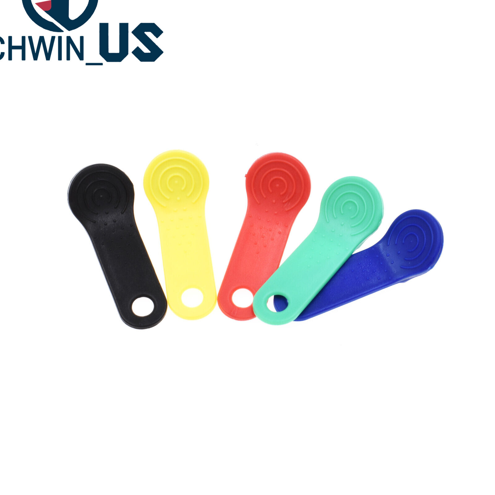 100pcs DS1990A-F5 TM Card iButton Tag with wall-mounted holder Yellow ...