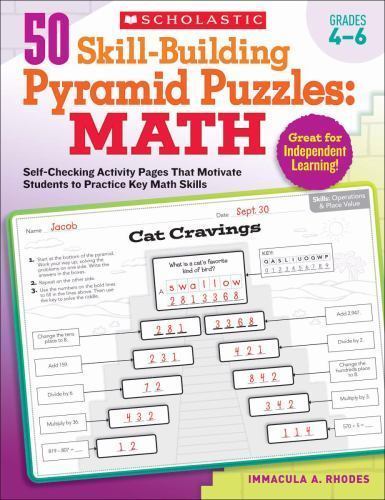 50 Skill-Building Pyramid Puzzles - Math, Grades 4-6 : Self-Checking ...