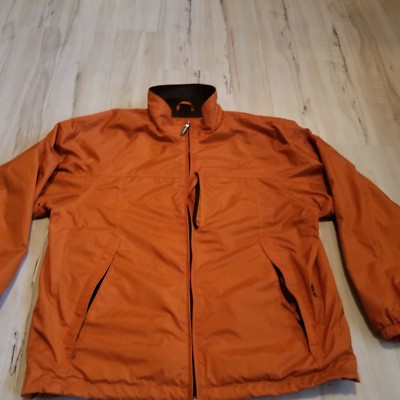 Weather Tamer Men M Medium Med light coat Jacket zip orange windbreaker ...
