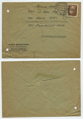 113325 - Beleg Kurt Scheffer, Seifen-Großhandlung - Berlin-Grünau 29.9. ...