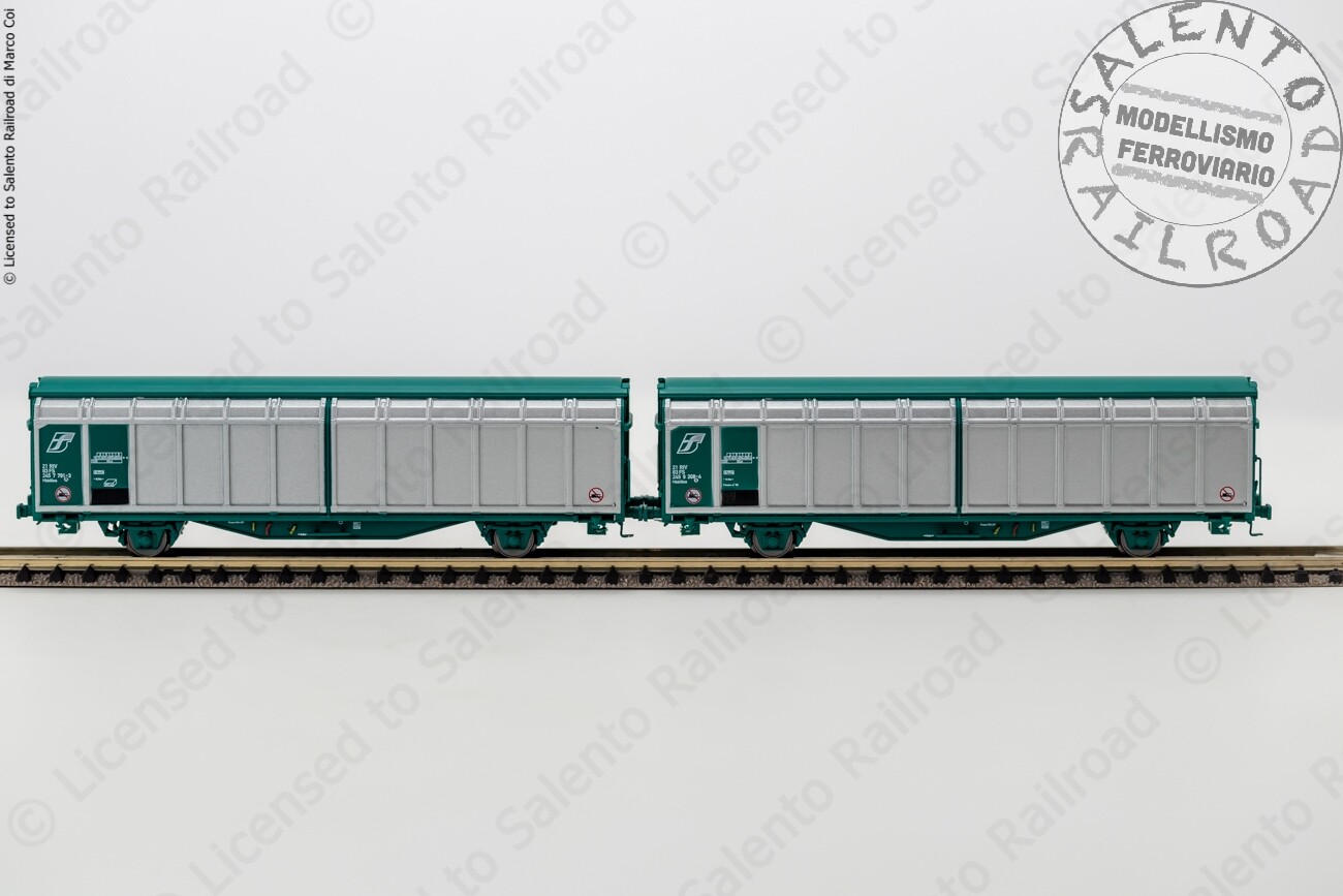 PIRATA P-H7101 1:160 - N Set 2 carri merci chiusi FS Mercitalia XMPR ...