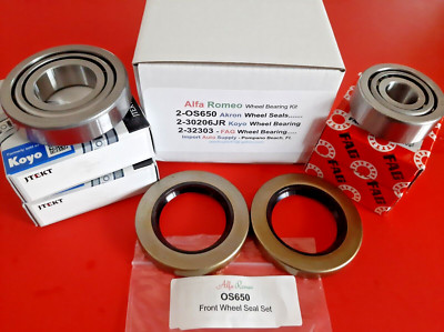 Alfa Romeo Spider,GTV, Wheel Bearing Kit 2-Inner & 2-Outer Bearings ...