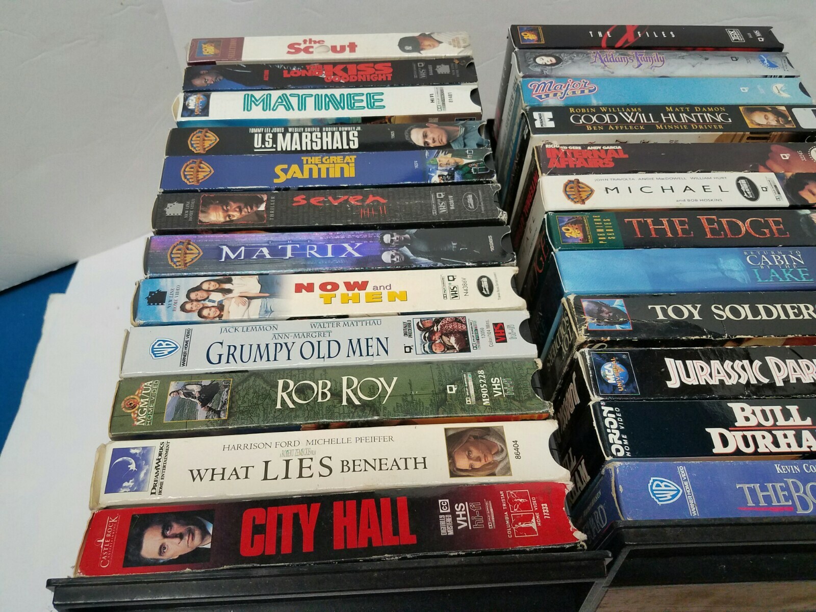 Vintage Faux Wood 24 VHS Tape Holder 2 Drawer Storage Case FULL of ...