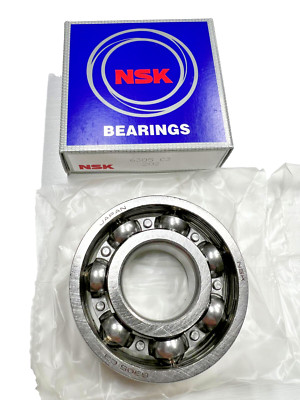 (2 PACK) 6305-C3 NSK Open (No Seal) Deep Groove Ball Bearings ...