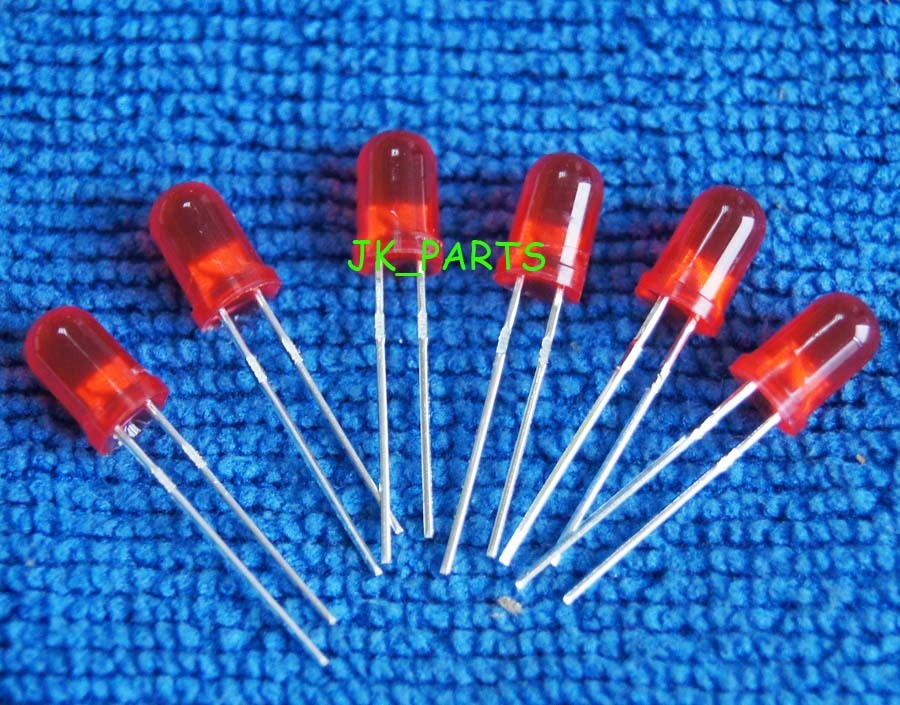 50pcs F5 5MM RED COLOR RED LIGHT Super Bright Bulb Lamp LED DIFFUSED | eBay