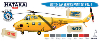 Hataka Hobby Paints BRITISH SAR SERVICE COLORS Blue Line Acrylic Paints ...
