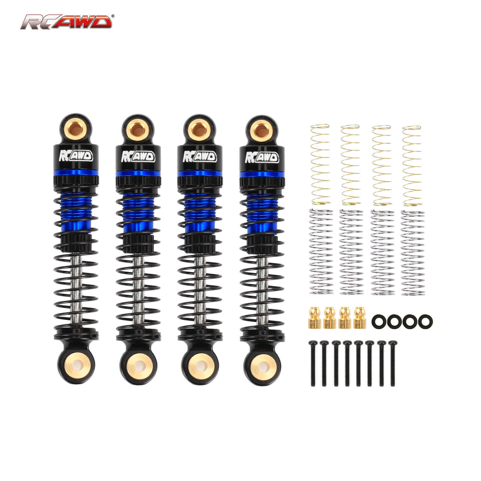 RCAWD Alloy Front Rear Shocks Oil Type for 1/18 Hobby Plus CR18P Rock ...