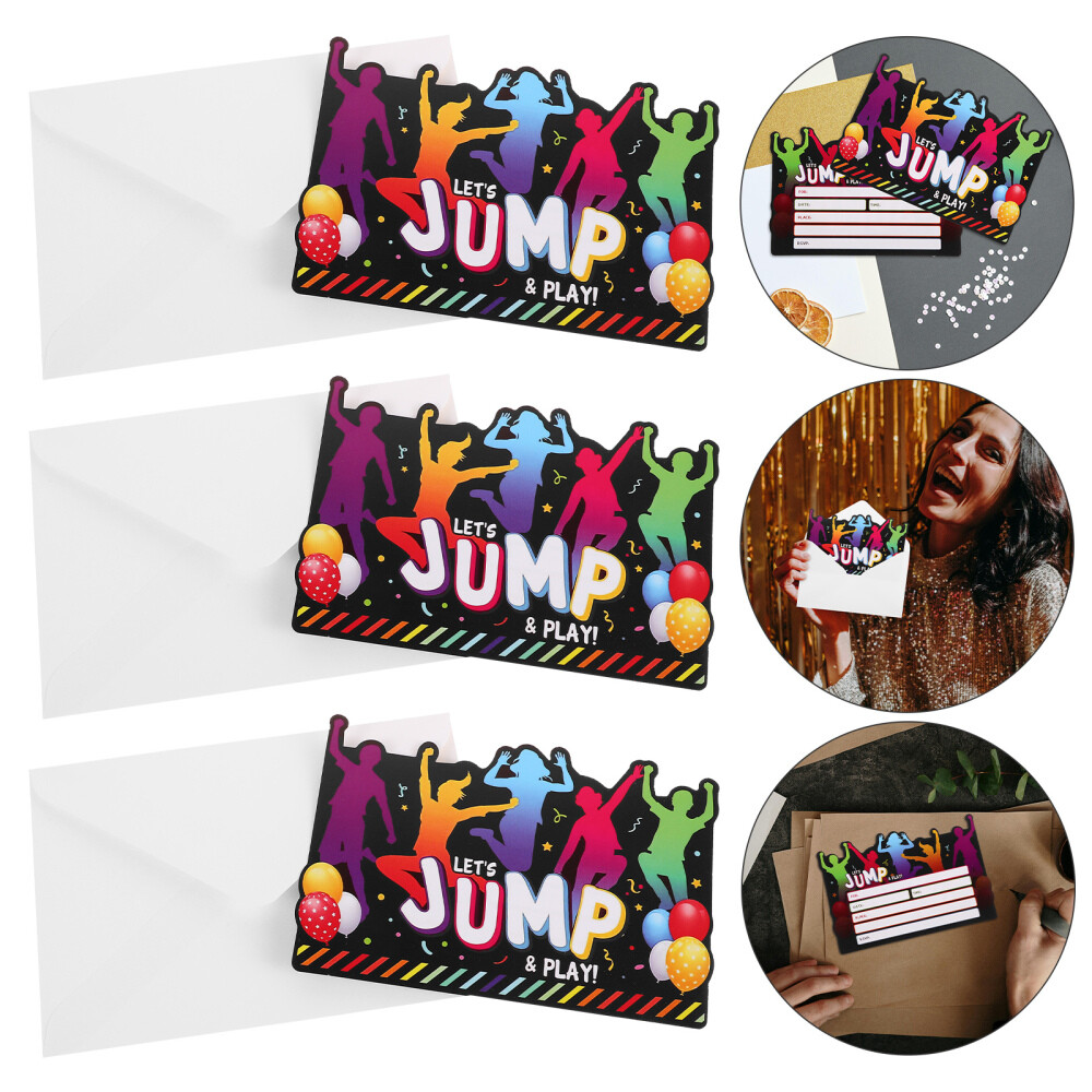 Toddler Jumping Birthday Invitation Card Templates Rainbow Birthday