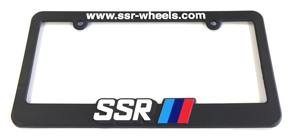 SSR Rear Screw-On License Plate Frame Black | Universal Fitment ...