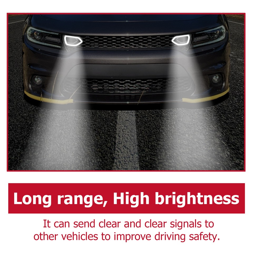 For Dodge Charger SRT Scat Pack SXT 2015-2019 Switchback LED DRL Grille ...