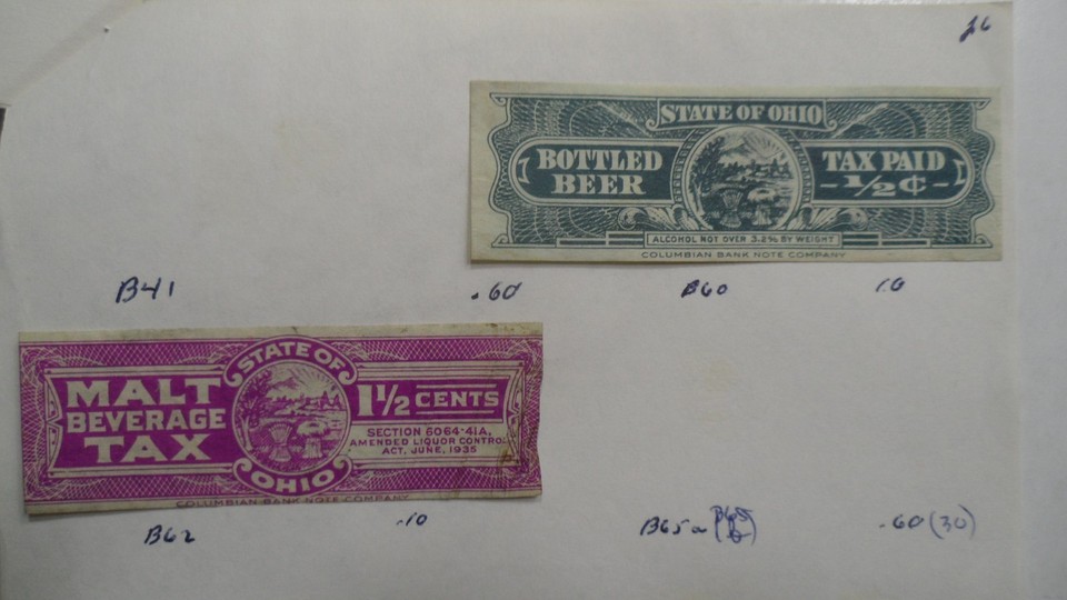 STAMPMART: USA OHIO PREPAID SALES TAX REVENUE FISCAL 65+ STAMPS ON PAGE ...