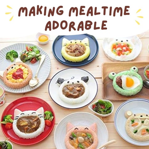 Animal Rice Mold Set – Cute animals Shapes, DIY Bento Lunch Decoration ...