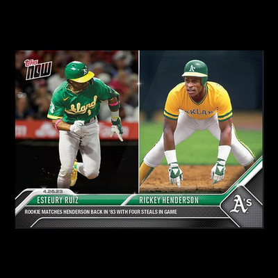 Esteury Ruiz & Rickey Henderson - 2023 MLB Topps Now Card 192 - Print ...