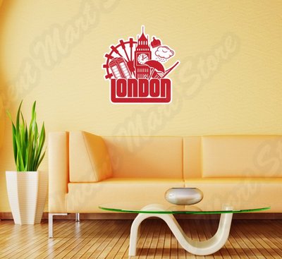 United Kingdom England Flag London Wall Sticker Room Interior Decor 22 ...