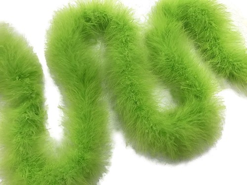 2 Yards - Lime Green Turkey Medium Weight Marabou Feather Boa 25 Gram ...