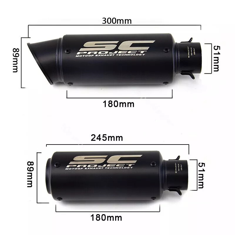 For CFMoto 450SR 450SS 450NK All Years Black Muffler Tips Exhaust Mid ...