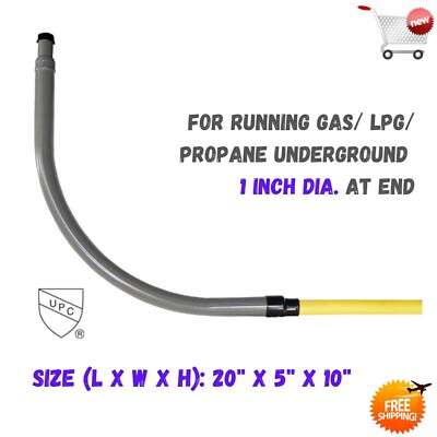 Meter Riser Pipe Bent for Running Gas/ LPG/ Propane Underground 1In Dia ...