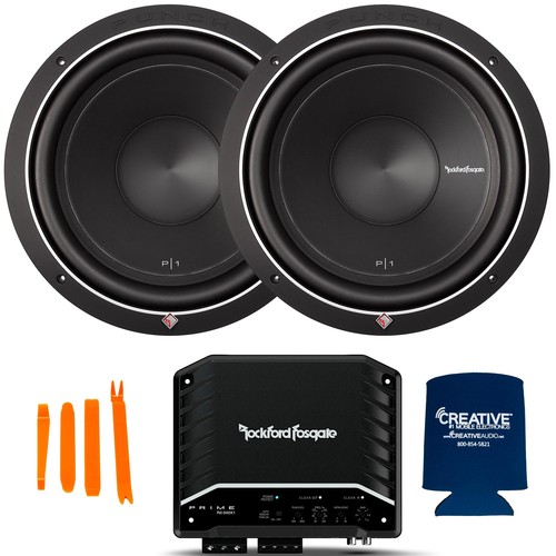 Rockford Fosgate 2 P1S4-12 12" Subs & R2-500X1 500W Amp 841992166417 | eBay