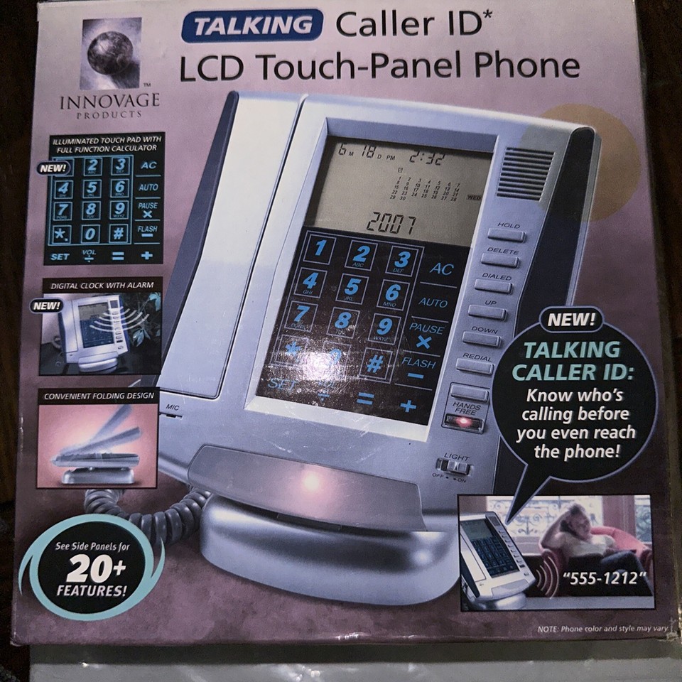 LCD Phone Talking Caller ID Touch Panel Display Speaker Alarm Clock ...