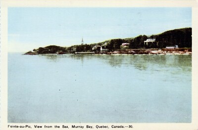 VTG Postcard Pointe-au-Pic, View from the Sea, Murray Bay, Quebec ...